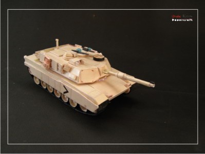 Papercraft and Papermodel: M1A1 Abrams Papercraft (Desert Camo)