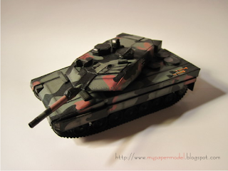 Paper model & Papercrafts: Leopard 2A6 tank Papercraft