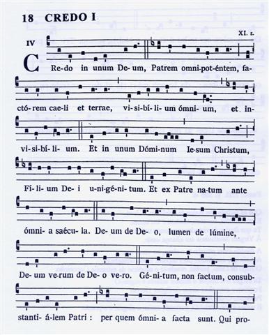 SALVE O GREGORIANO: CREDO I