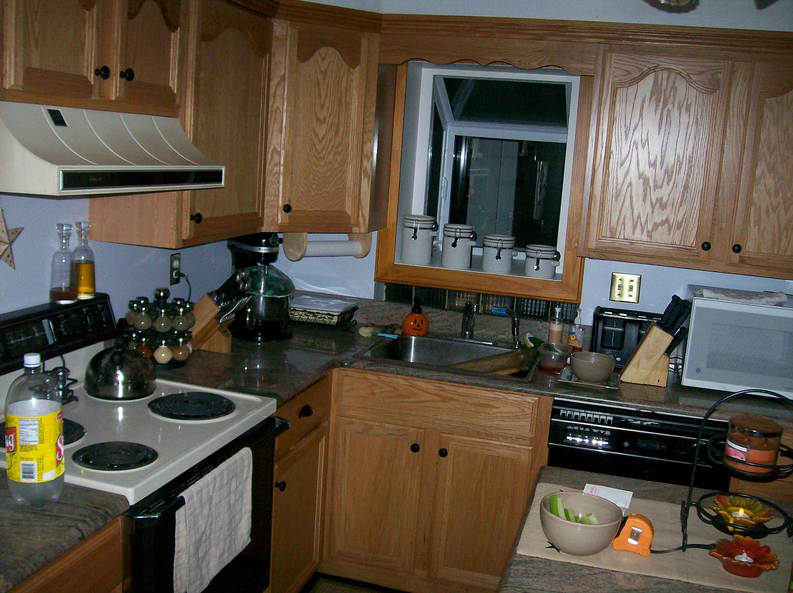Storm Cloud Nine: Winter white...kitchen cabinets!