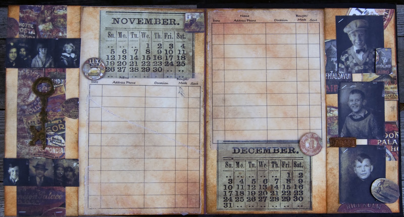 Stampensteins Castle: Tim Holtz Calendar Organizer con't