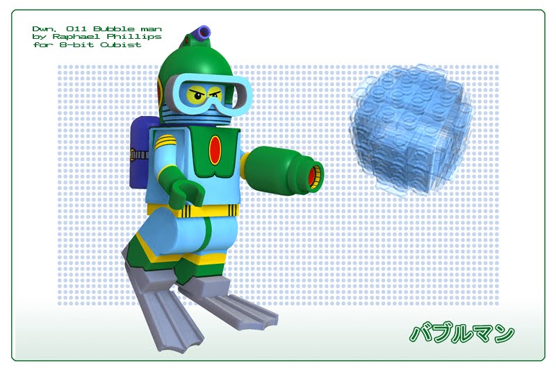 In my youth, victory was a power pellet.: Mega Man Meet Lego.
