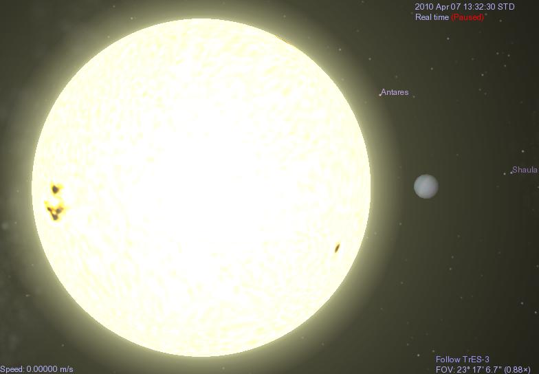 Astroblog: Virtual Telescope - Watching TrES-3's exoplanet