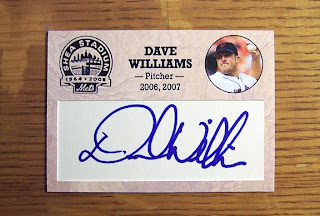 The Amazing Shea Stadium Autograph Project: #741) DAVE WILLIAMS