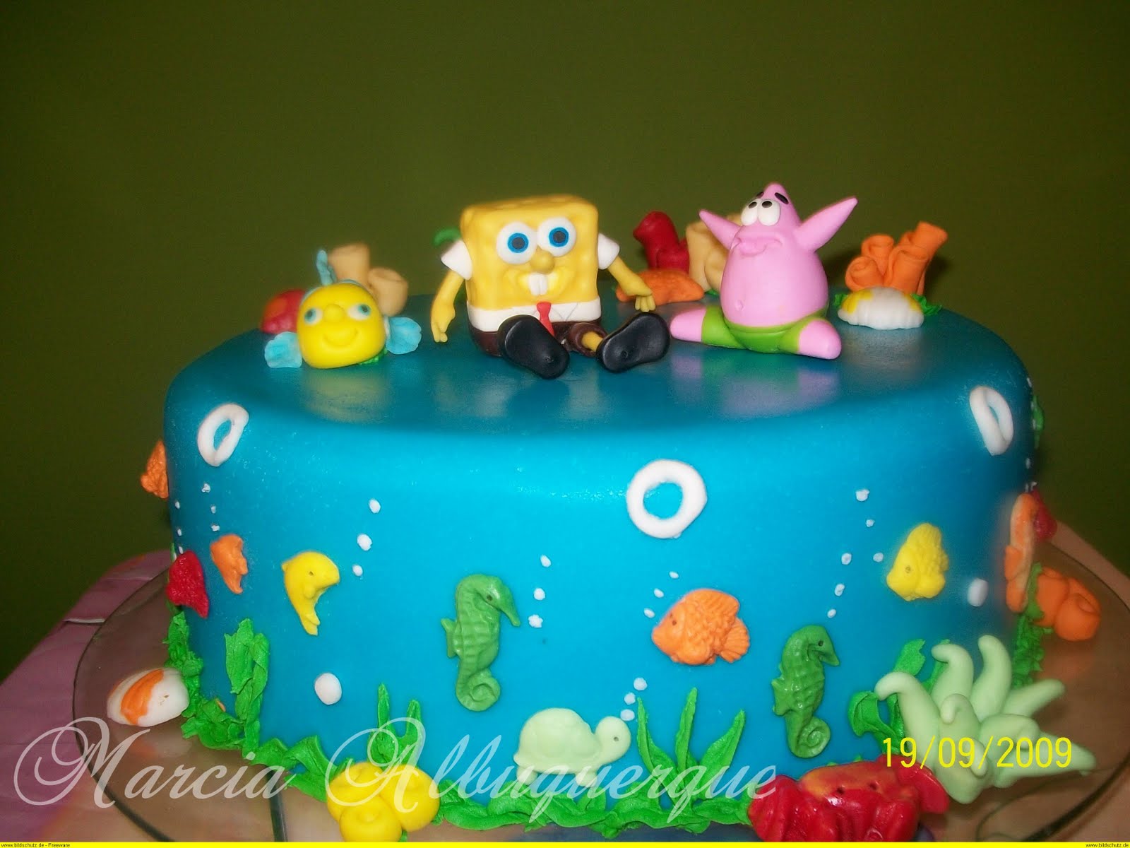 Marcia Albuquerque kids: Bolo Bob Esponja