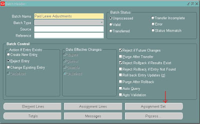 Batch Element Entry (BEE) in Oracle HRMS / Oracle HCM ~ Oracle Apps HCM
