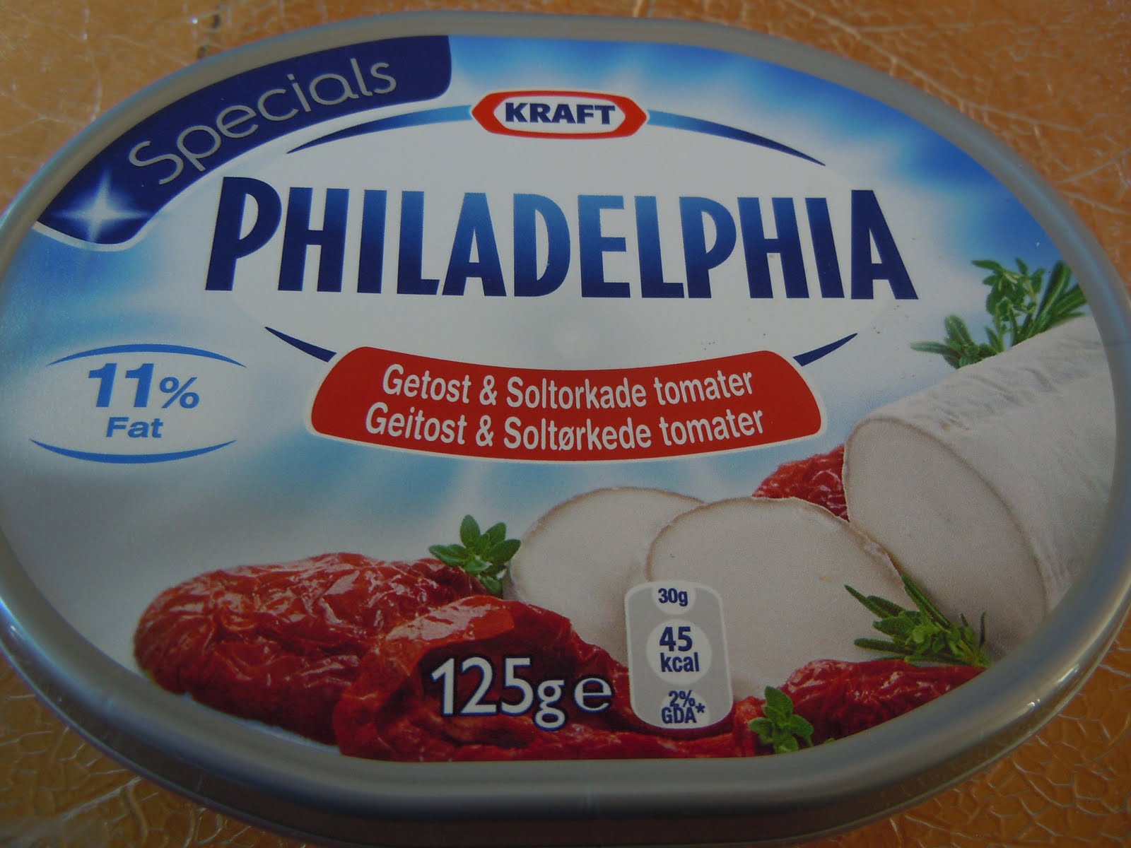 Tips på god färskost - Philadelphia getost och soltorkade tomater