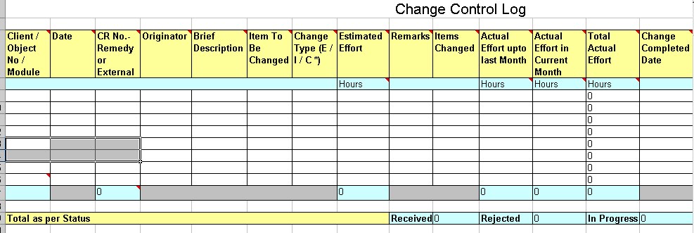 ABAP TUTORIAL: Change control log ( 1.0.10)