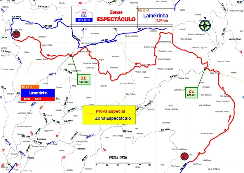 RALLYAZORES: MAPAS DOS TROÇOS RALLY SERRAS DE FAFE