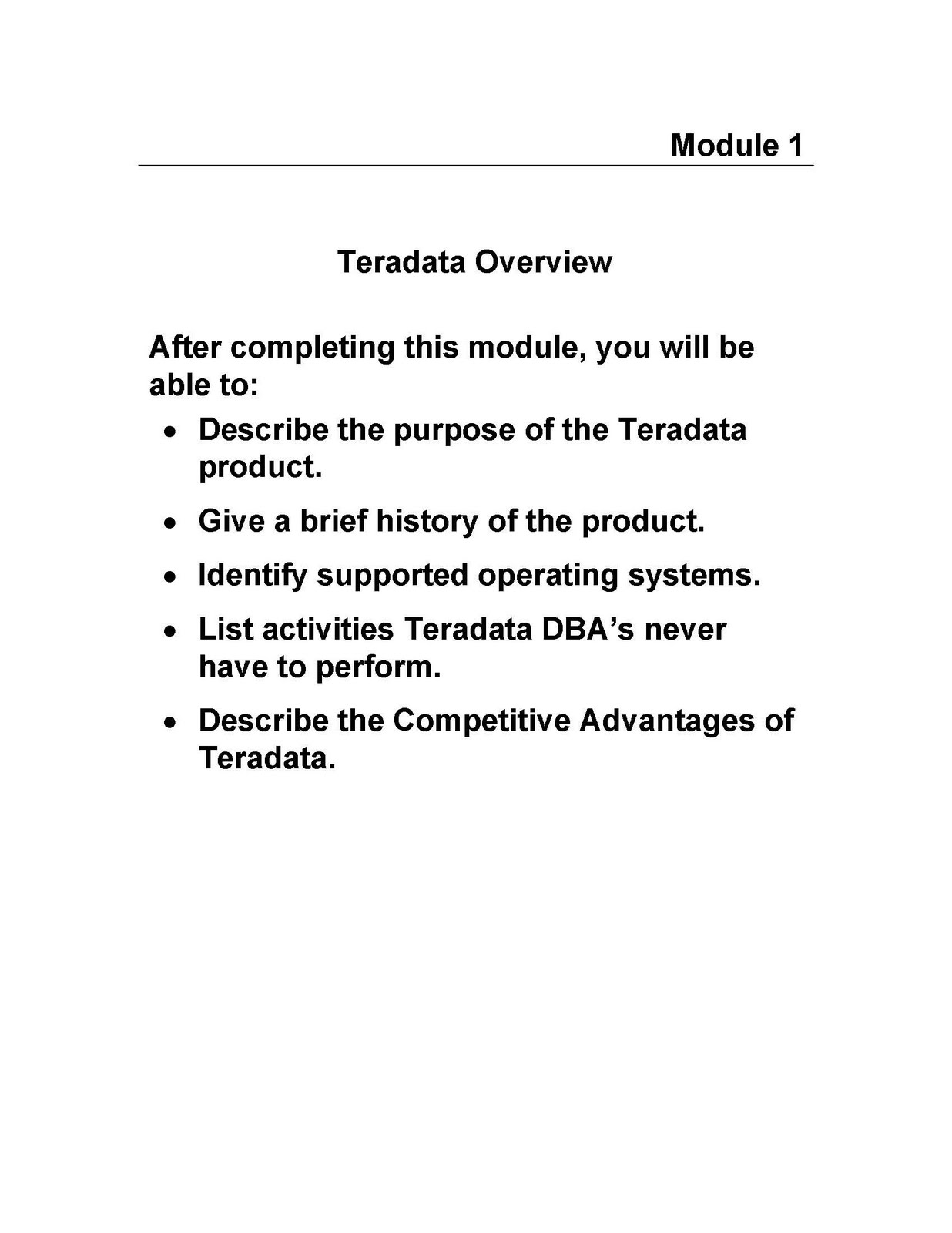 Teradata Tutorials