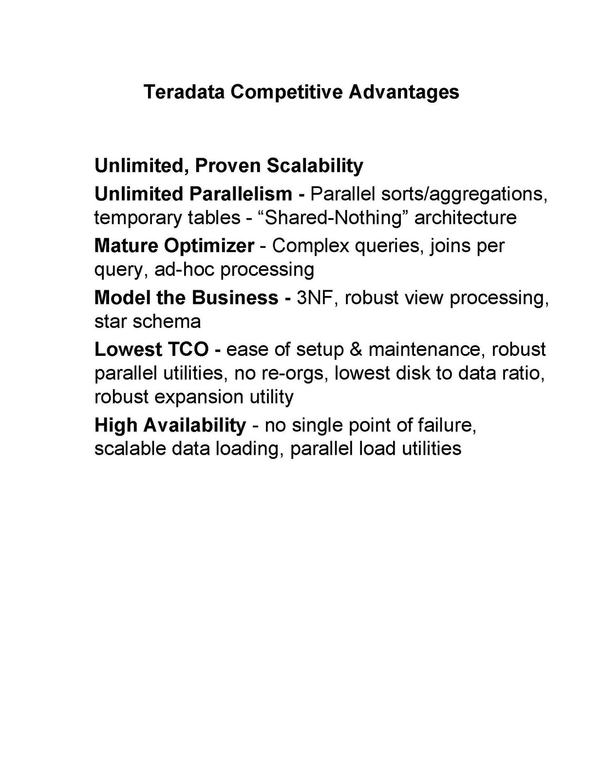 TERADATA TUTORIALS: Teradata Overview