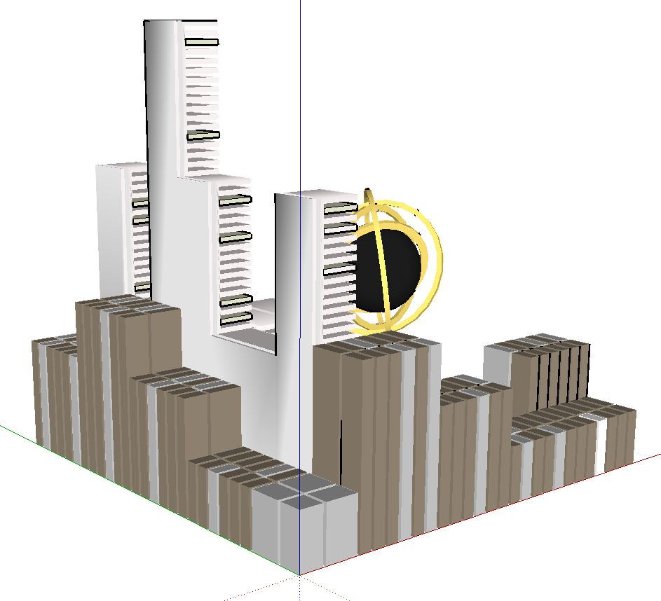 Elliot Cheeseman: Developed Model Sketchup Screenshots