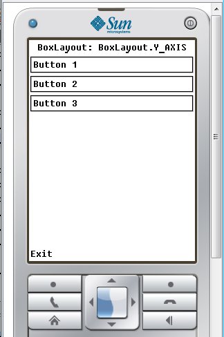 Java ME-er: LWUIT: BoxLayout