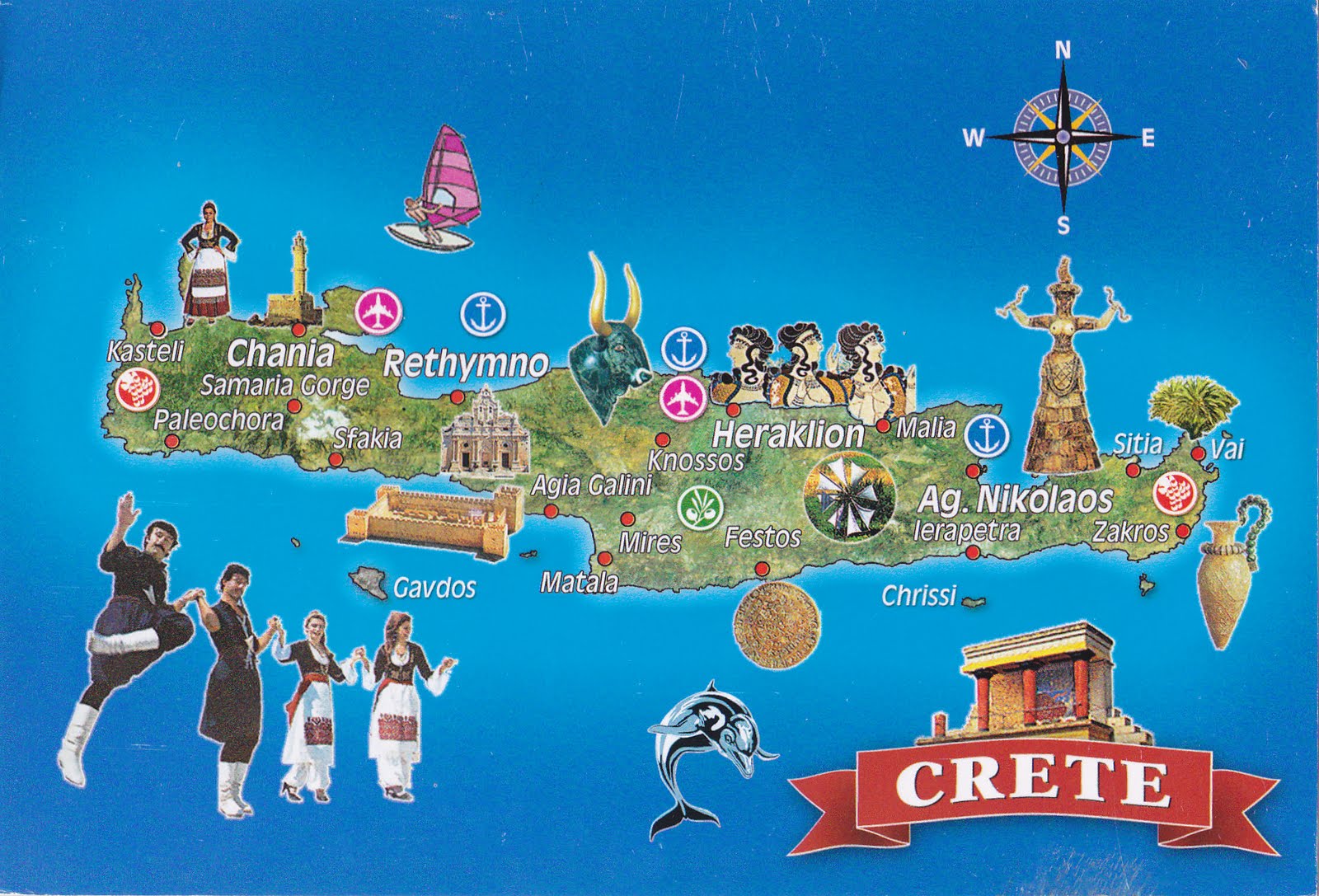 Postcard Journey Around The World: Crete Island Greece