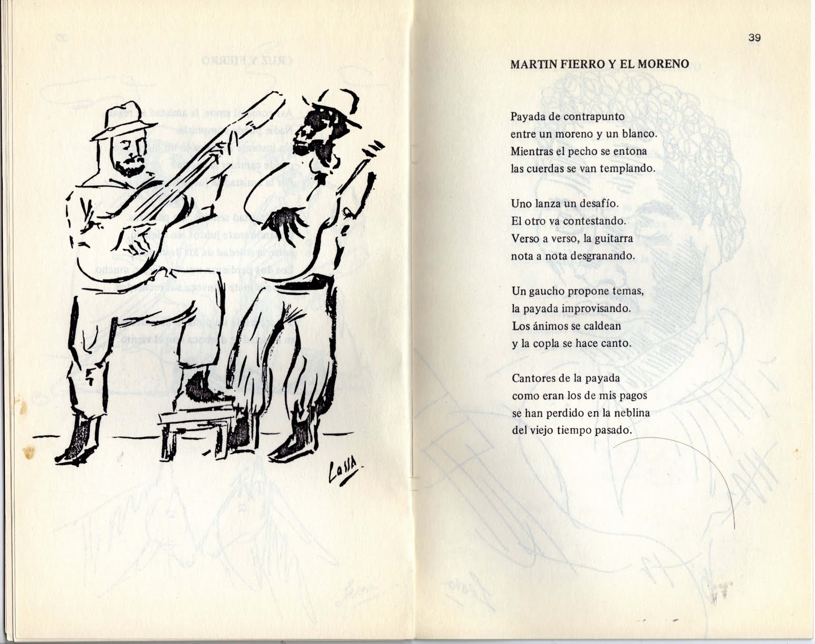 "DEL GAUCHO Y OTRAS YERBAS": "MARTIN FIERRO Y EL MORENO"