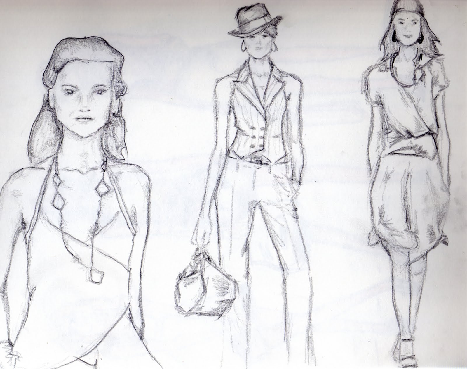 apunta alto: Más moda... simples bocetos.