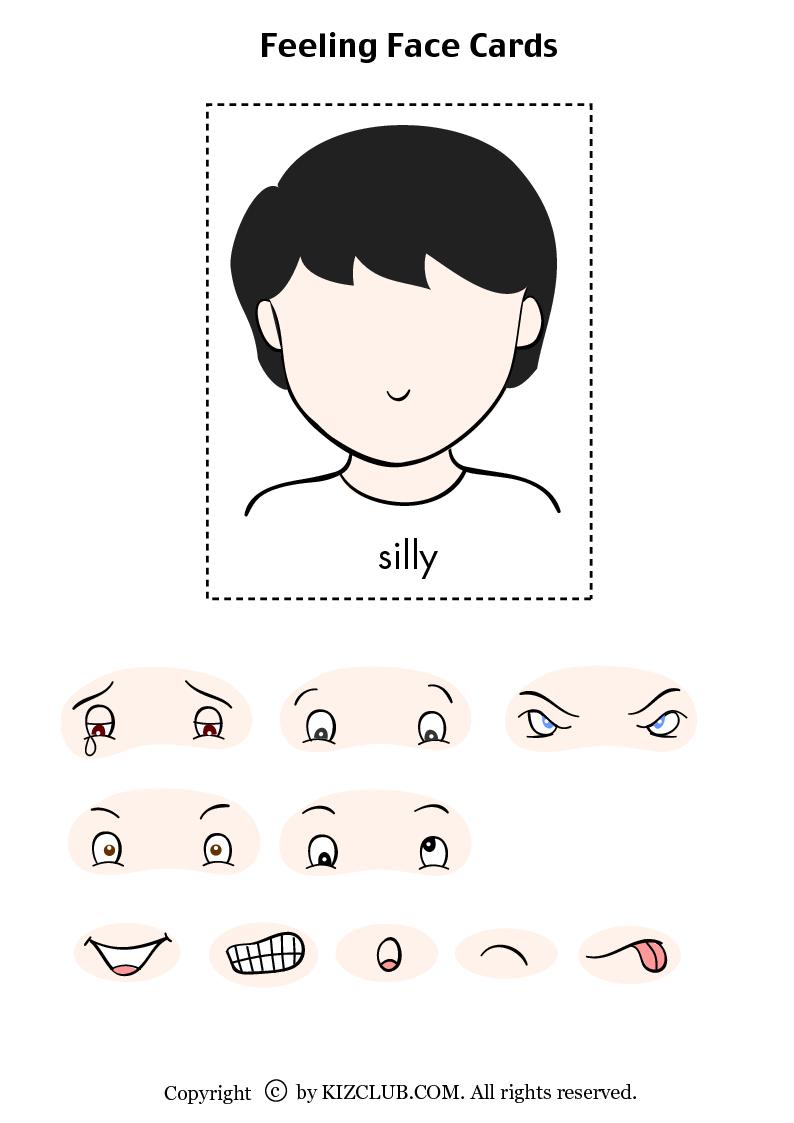 ENGLISH IS FUN: FEELINGS FACE CARDS