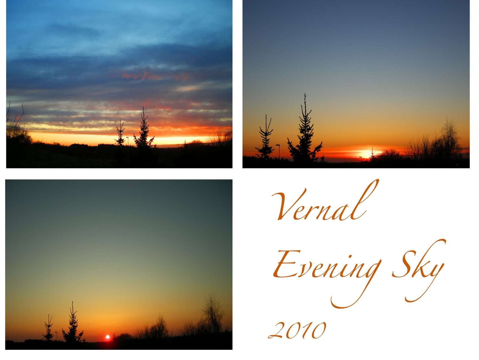 Life Through Reflections...: Vernal Evening Sky.