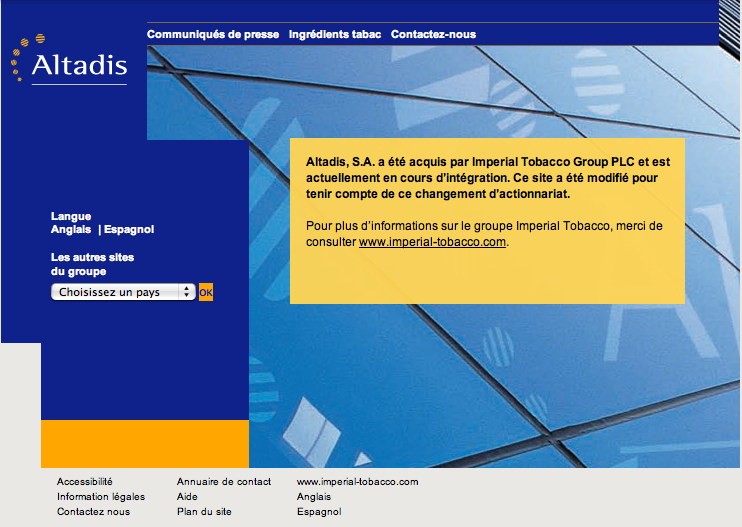 urba6Tlabo: Altadis / Imperial tobacco