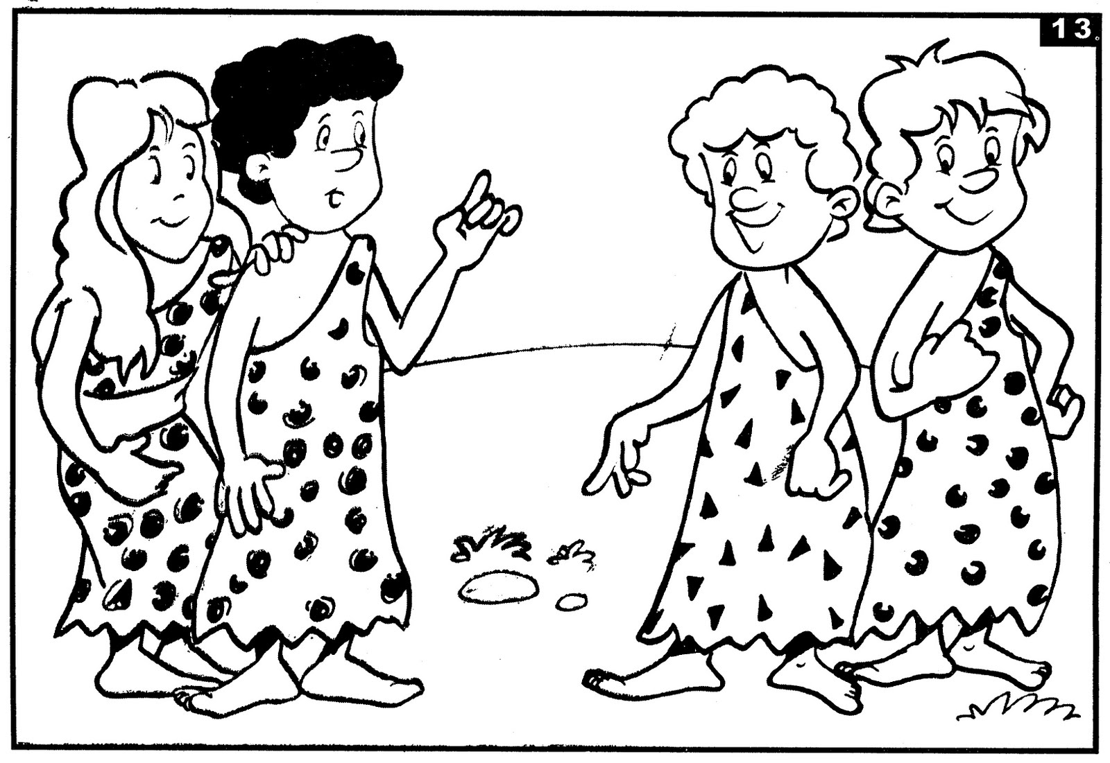 Bíblia e a Ciência: Desenhos para colorir - Caim e Abel