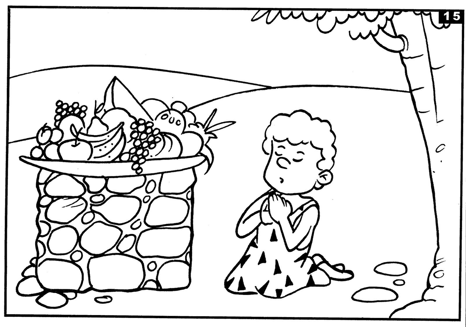 Bíblia e a Ciência: Desenhos para colorir - Caim e Abel