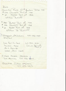 Radcliff Family Tree: Family Tree Scans - General written information