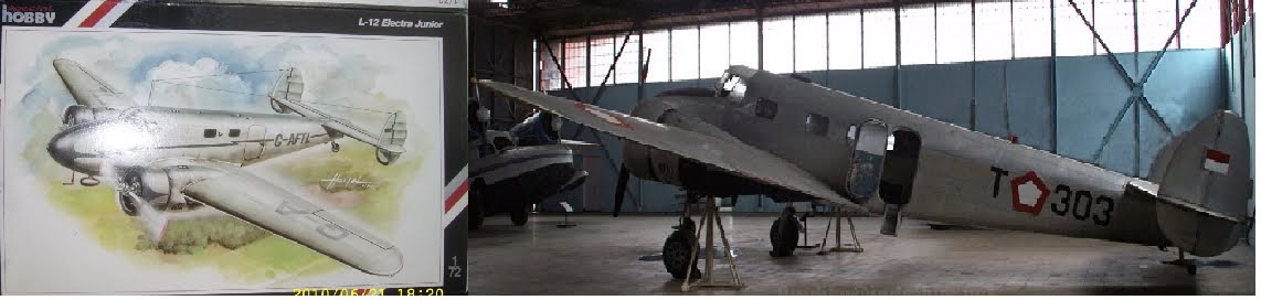 AIRPLANE SCALE MODELKIT: LOCKHEED ELECKTRA L-12 Junior (C-40)