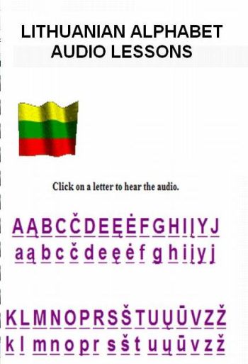 Raymond Balta - a Voice -: The Lithuanians: LITHUANIAN ALPHABET AUDIO ...