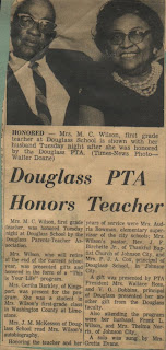 A News Blast From The Past!: Mrs. Mamie Wilson Honored