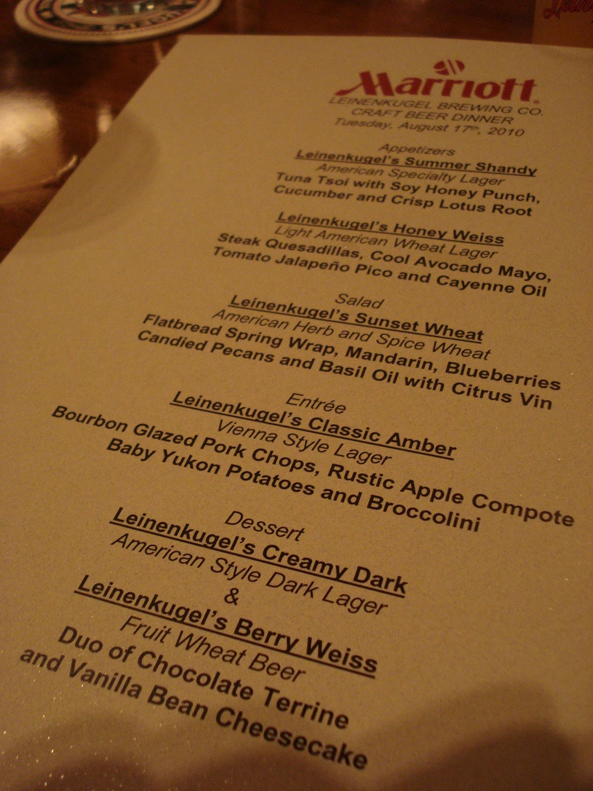 Marriott & Leinenkugel's Craft Beer Dinner | Entertaining Life Daily