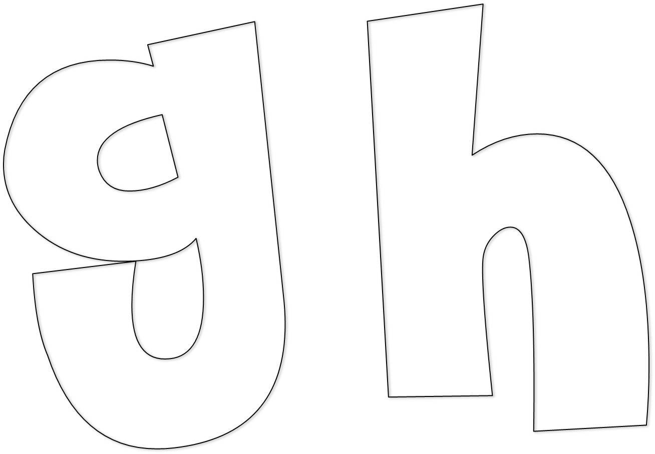 Moldes de letra H - Imagui