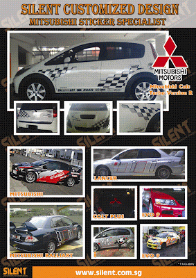 SILENT CUSTOMIZED DESIGN: MITSUBISHI STICKER SPECILIST