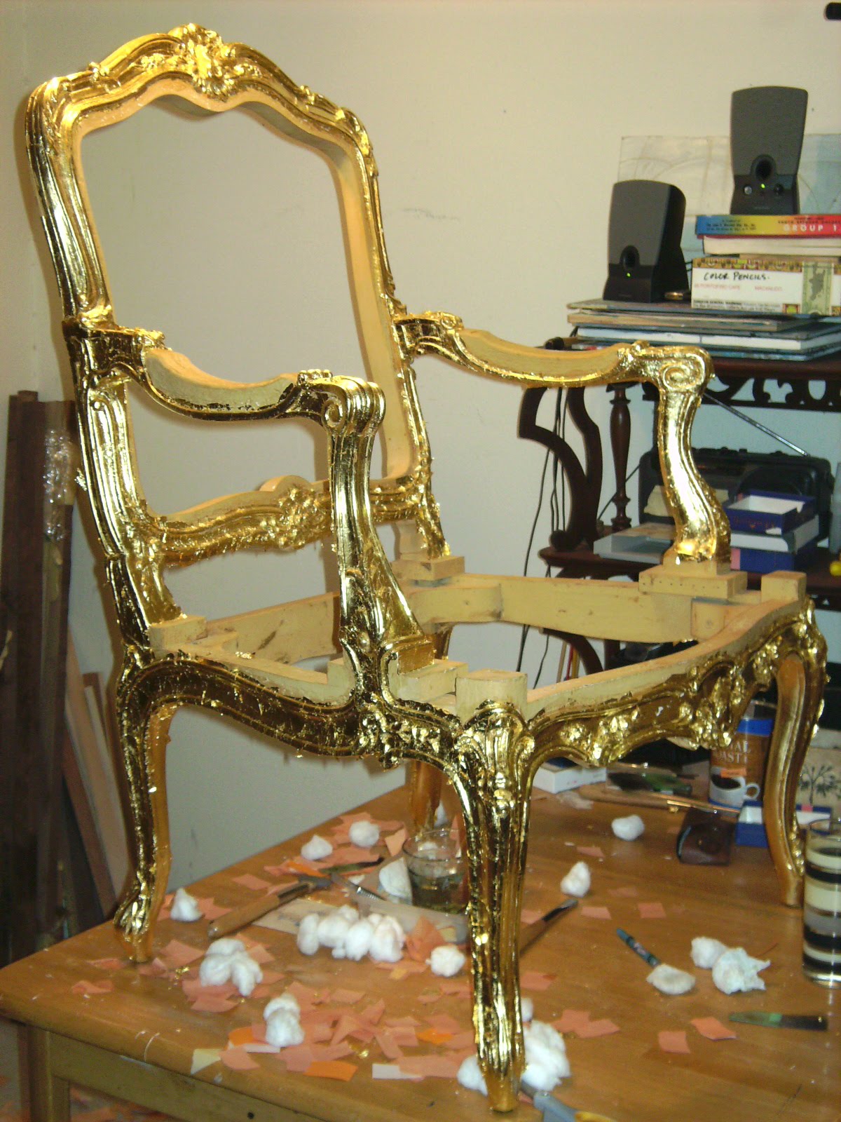 Reproduction Antique Gold Chairs at Eldon Berthold blog