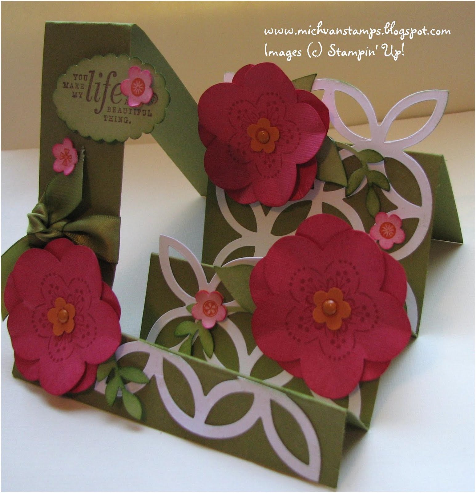 Michelle's Great Paper Chase: Side Step into Spring Card