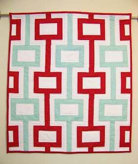 Sew Lux Fabric : Blog: Red & Aqua Mini Mod Pod Quilt