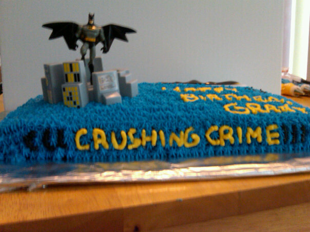 Stacy's Cakes: Batman Sheet Cake with Action Figure