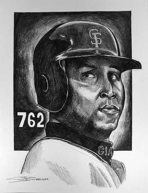 Bardsley Sports Art: Barry Bonds 2008