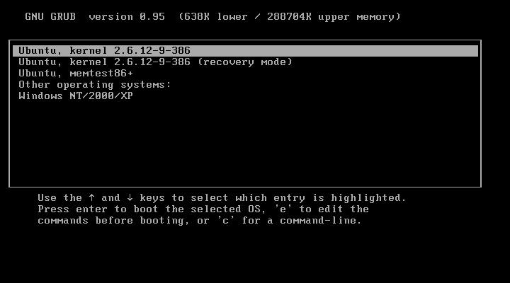 suporte inicial: Mil e uma maneiras de recuperar GRUB 2 e GRUB