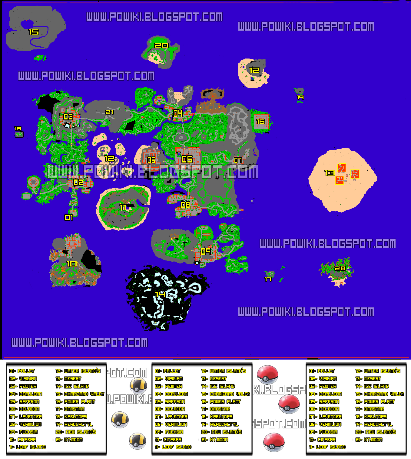 pokemon: Mapa do pokemon