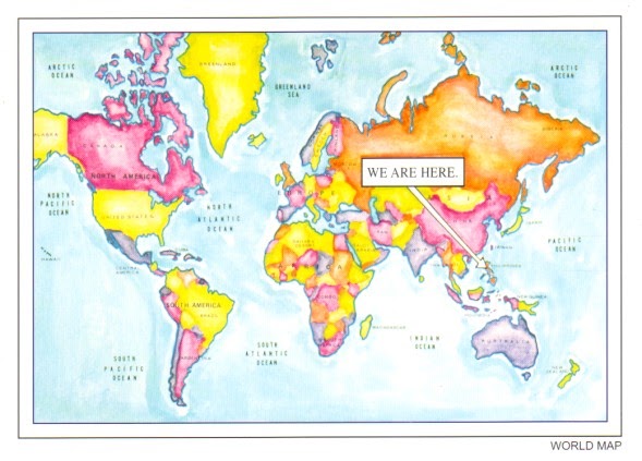 The World Thru Postcards: We Are Here - Philippine Location Postcard