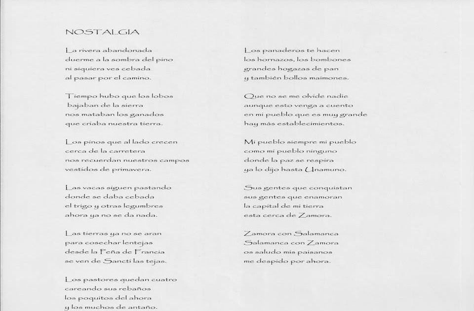 prosa y versos: NOSTALGIA