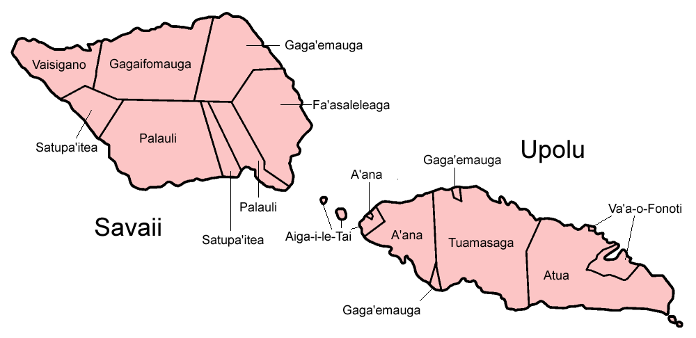 POLITICAL DISTRICTS OF SAMOA ~ Klima Naturali™