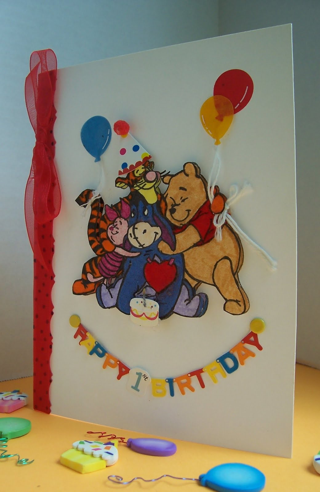 Scrapping with Sherry: Winnie the Pooh & Friends Birthday Card