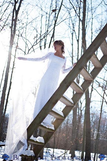 Fashion Snow Bride - Michigan Wedding Photographer