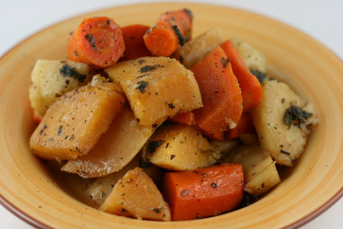 CrockPot Roasted Winter Root Vegetables - A Year of Slow Cooking