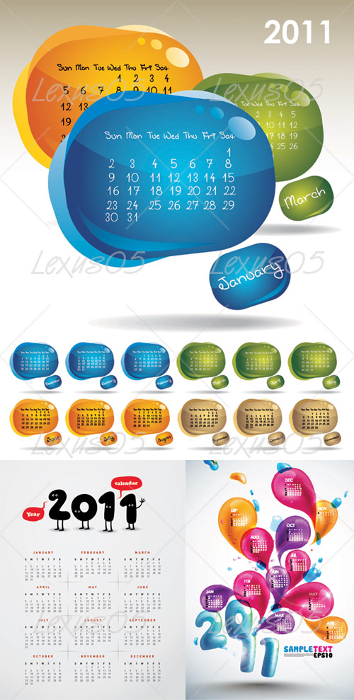 Quality Graphic Resources: Creative Calendars