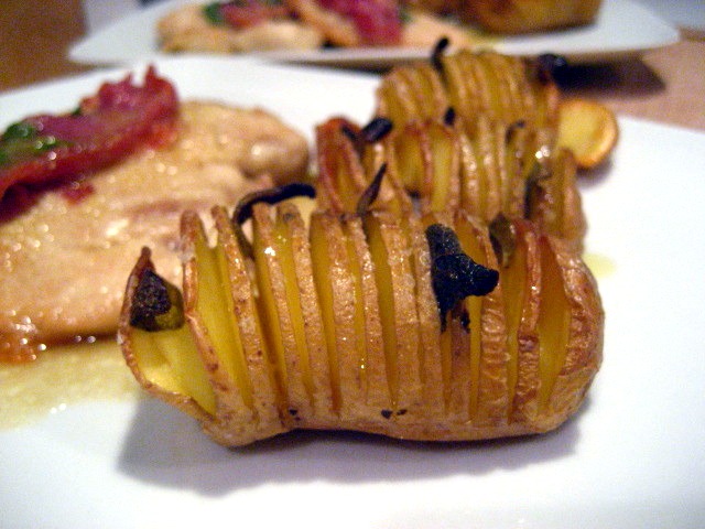 Hasselhoff Potatoes w/ Sage Leaves