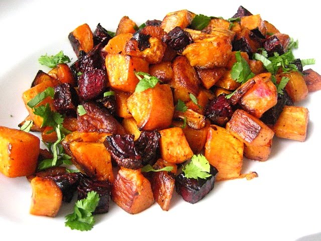 Valentine's Salad: Roasted Beets & Sweet Potatoes