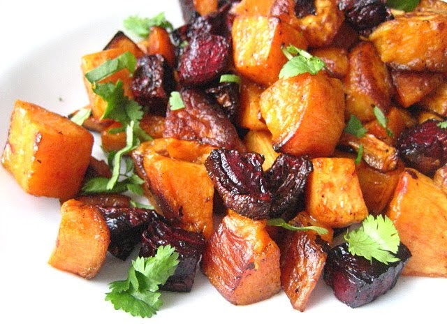 Valentine's Salad: Roasted Beets & Sweet Potatoes