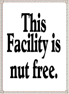Free Posters and Signs: This facility is nut free